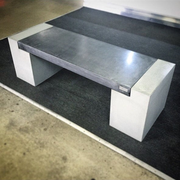 Minimal Concrete Bench Bridge, Handmade, UHPC, Waterproof, Customizabl