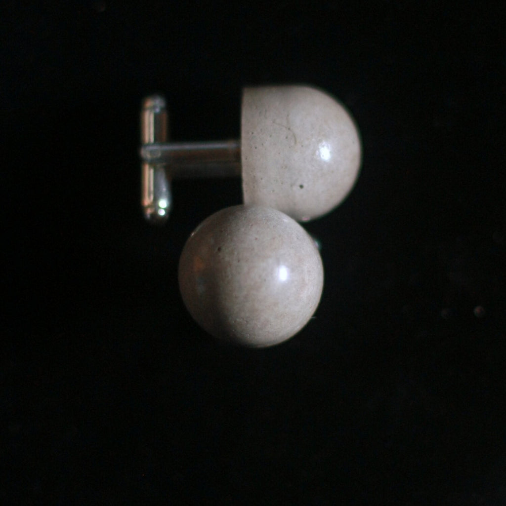 Handmade Gray Cement Cuff Links for Stylish Men and Designers